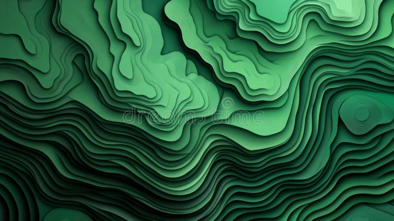 Abstract Green Topographic Landscape Texture Stock Illustration ...