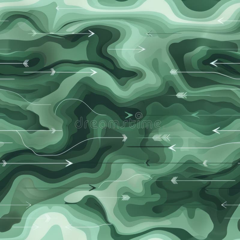 Abstract Green Topography-Inspired Background with Dynamic Lines Stock ...