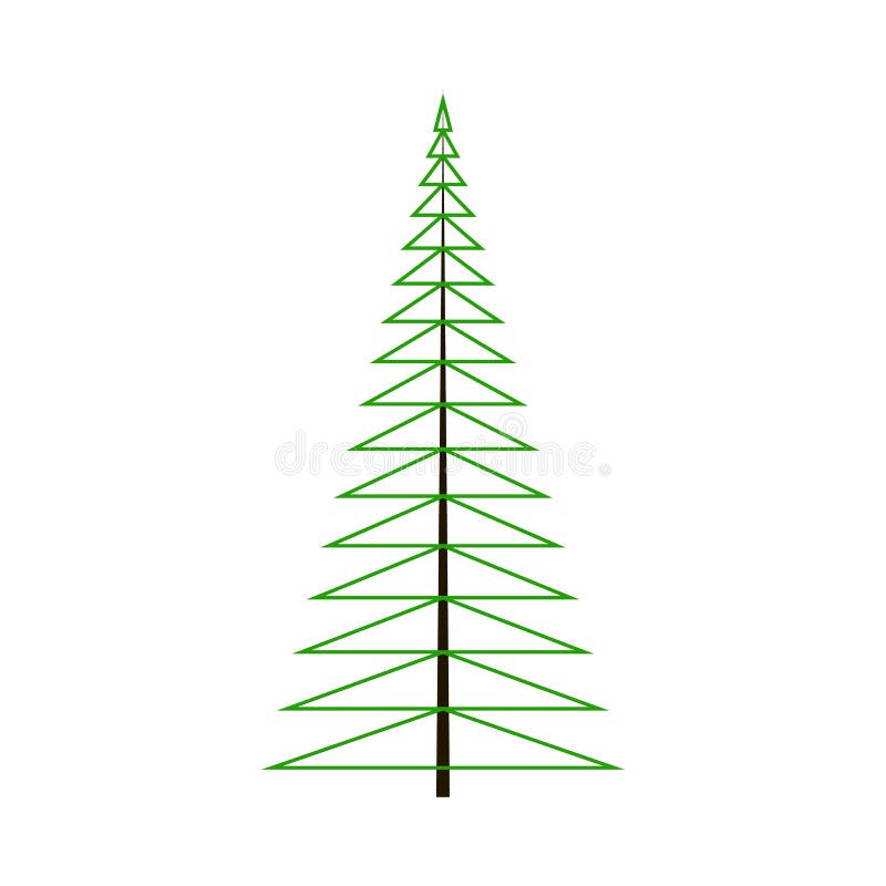 Abstract Green Tree Simple Geometric Shape Icon Stock Vector ...