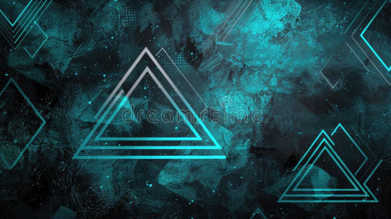 Abstract Green Triangle Repetitive Pattern Polygon Geometry Background ...