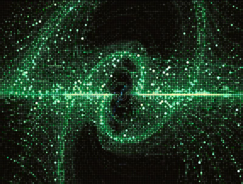 Green Technology Background with Glowing Blocks - Abstract 3d ...