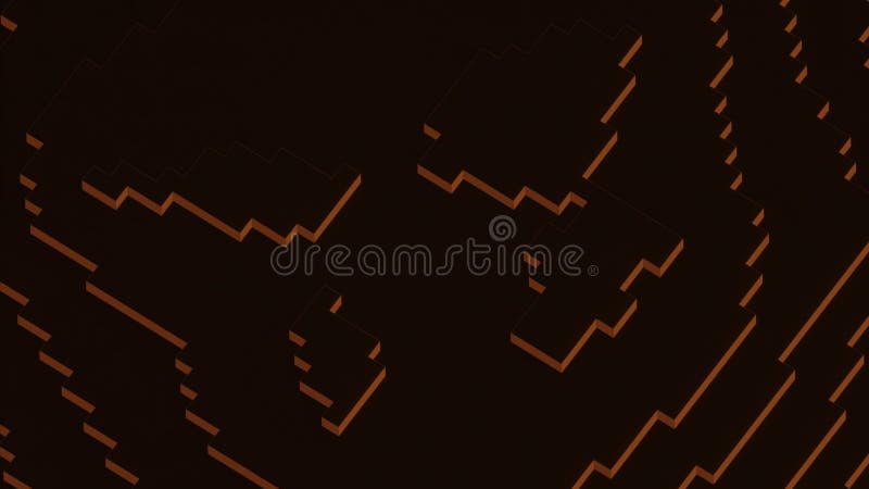 Abstract Green Visualization of a Retro Tetris Game. Design ...