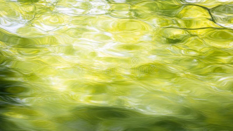 Abstract Green Water Reflections Nature Scene Stock Illustration ...