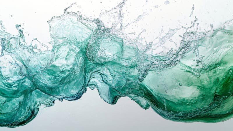 Abstract Green Water Splash Background Stock Illustration ...