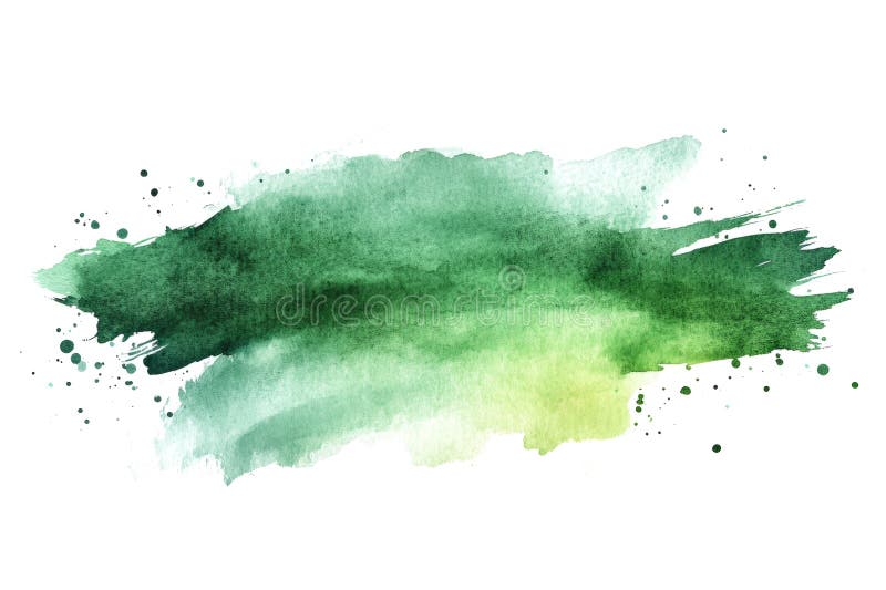 Abstract Green Watercolor Splash with Textured Edges and Artistic ...