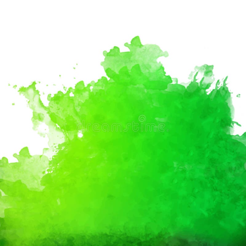 Abstract Green Watercolor Splash Stock Vector - Illustration of grunge ...