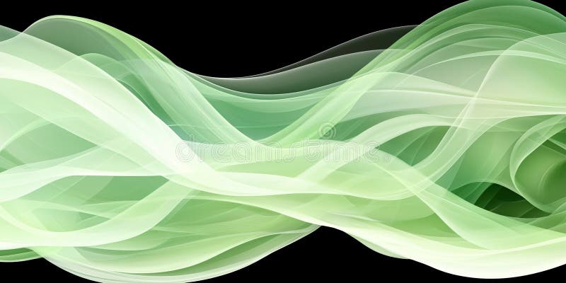 Abstract Green Wave Background with Flowing Curves Stock Photo - Image ...