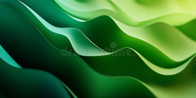 Abstract Green Wave Background Lush Gradient Texture Stock Illustration ...