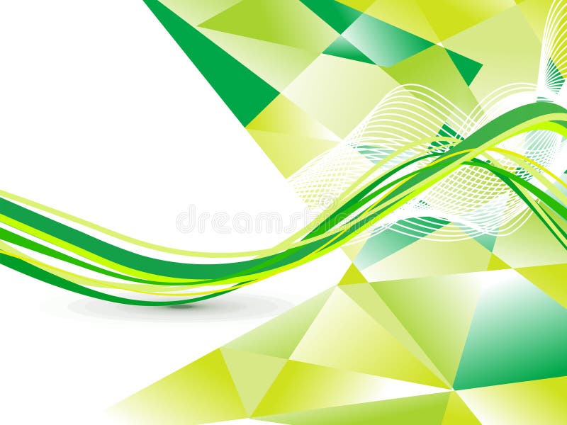 Abstract Green Wave Background Stock Vector - Illustration of gradient ...