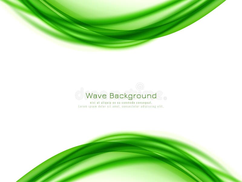 Abstract Green Wave Design Background Stock Vector - Illustration of ...
