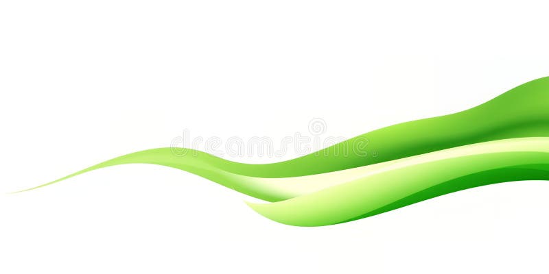 Abstract Green Wave Design Flowing Lines Nature Inspired Eco Friendly ...