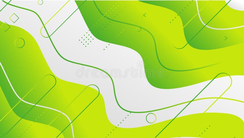 Abstract Green Wave Gradient Geometric Shapes Background Design Stock ...