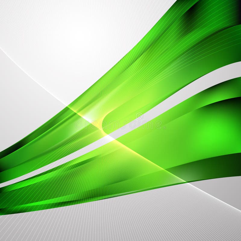 Abstract Green Wave Lines Background Stock Vector - Illustration of ...