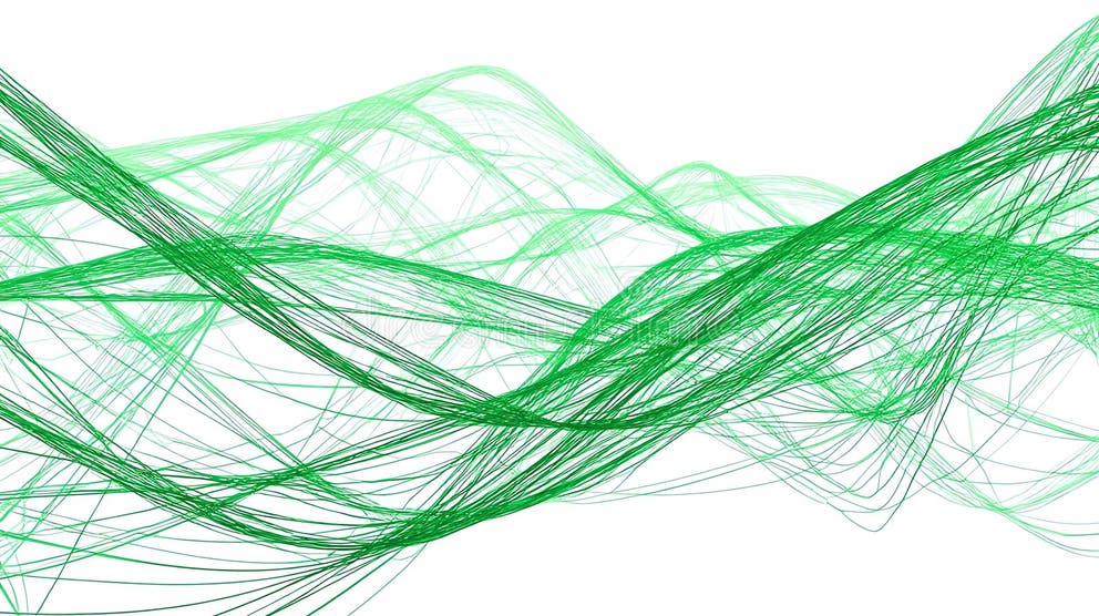 Abstract Green Wave Lines: Dynamic, Elegant, and Versatile Background ...