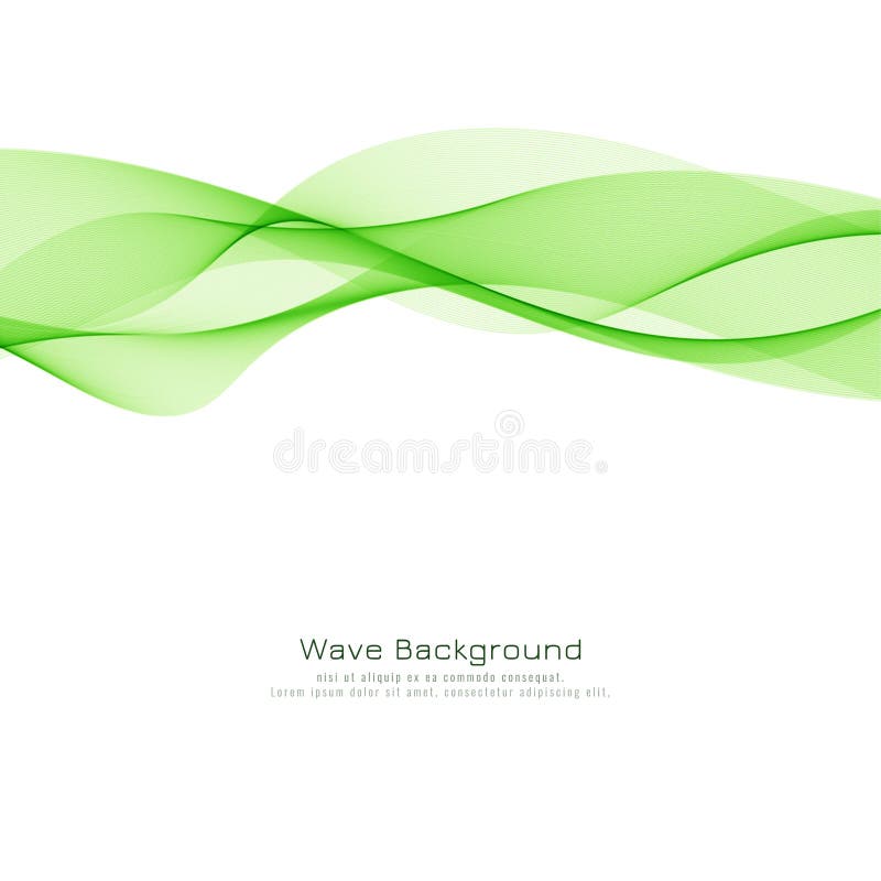 Abstract Green Wave Design Banner Stock Vector - Illustration of design ...