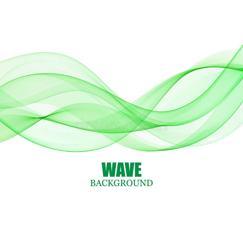 Abstract Green Wave Modern Wave on White Background Stock Vector ...