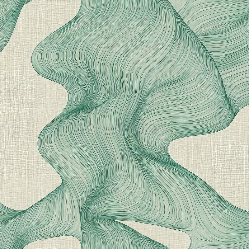 Abstract Green Wave Pattern Stock Illustration - Illustration of design ...