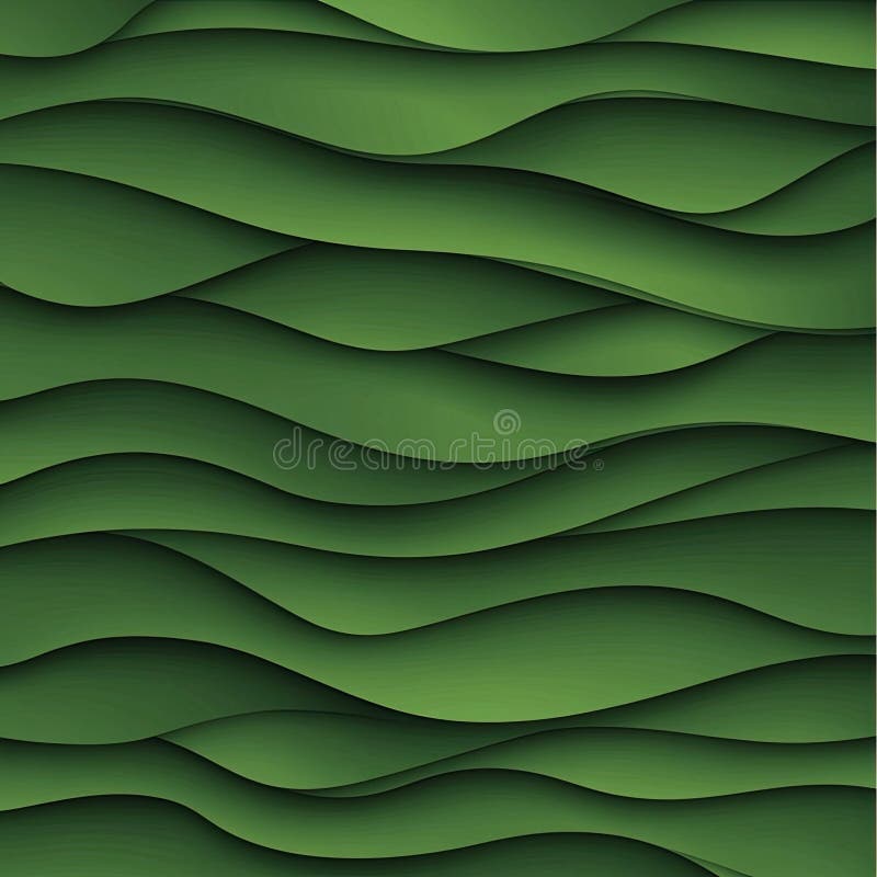 Abstract Green Wave Pattern Background Stock Illustration ...