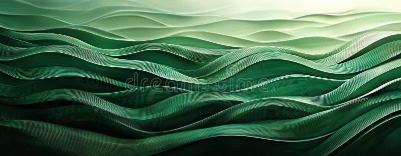 Abstract Green Wave Pattern Background Stock Illustration ...