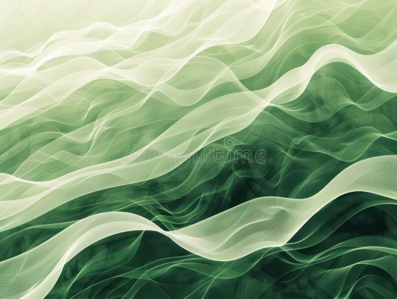 Abstract Green Wave Pattern, Modern Minimalist Design Stock ...