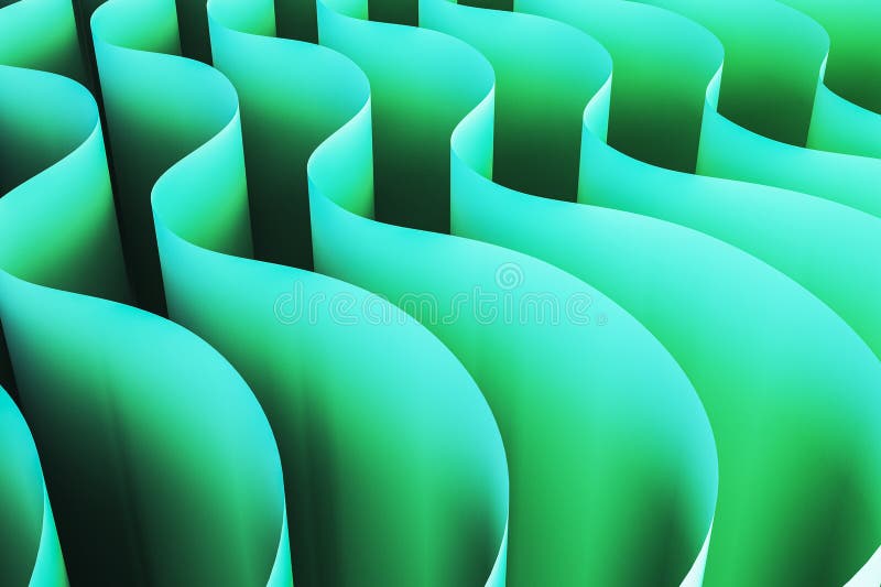 Abstract Green Wave Pattern with Smooth Curves and Glowing Gradients ...