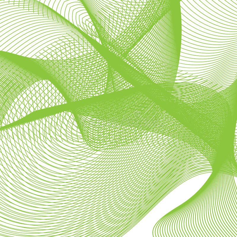 Abstract Green Wave. Template with Blend Shapes. Vector Illustration ...