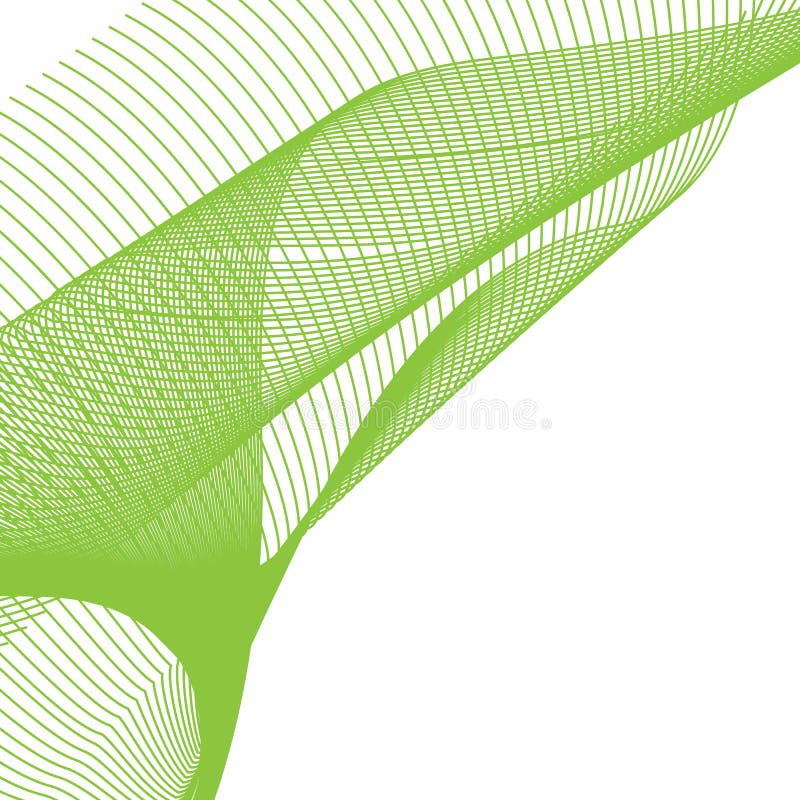 Abstract Green Wave. Template with Blend Shapes. Vector Illustration ...