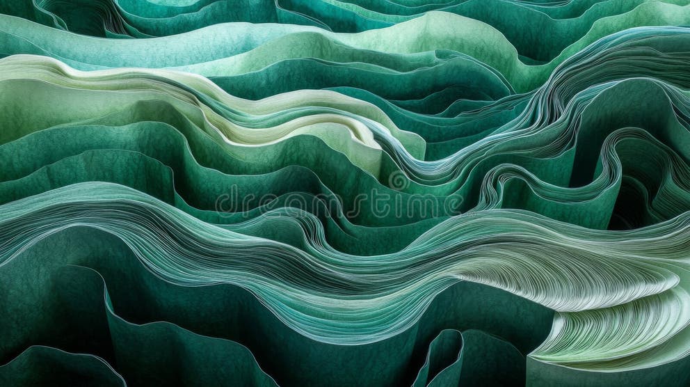 Abstract Green Wave Texture Background Stock Illustration ...