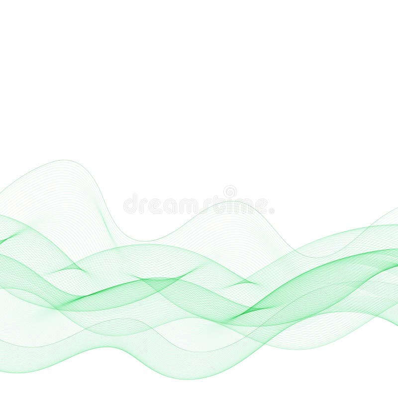 Abstract Green Wave. Vector Curves. Eps 10 Stock Illustration ...
