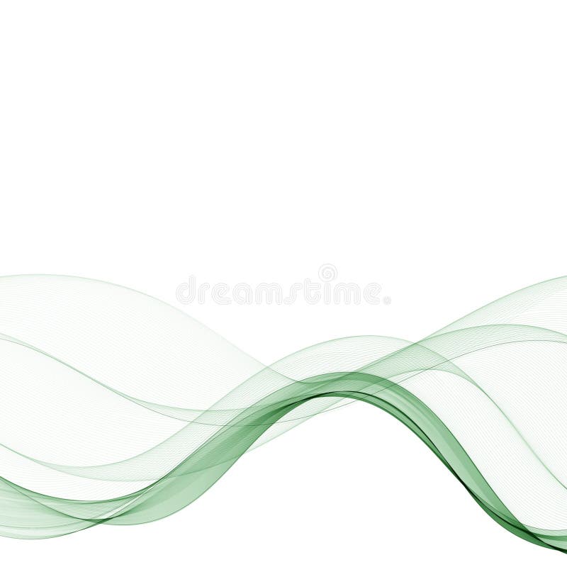 Abstract Green Wave. Vector Graphics Layout for Advertising ...