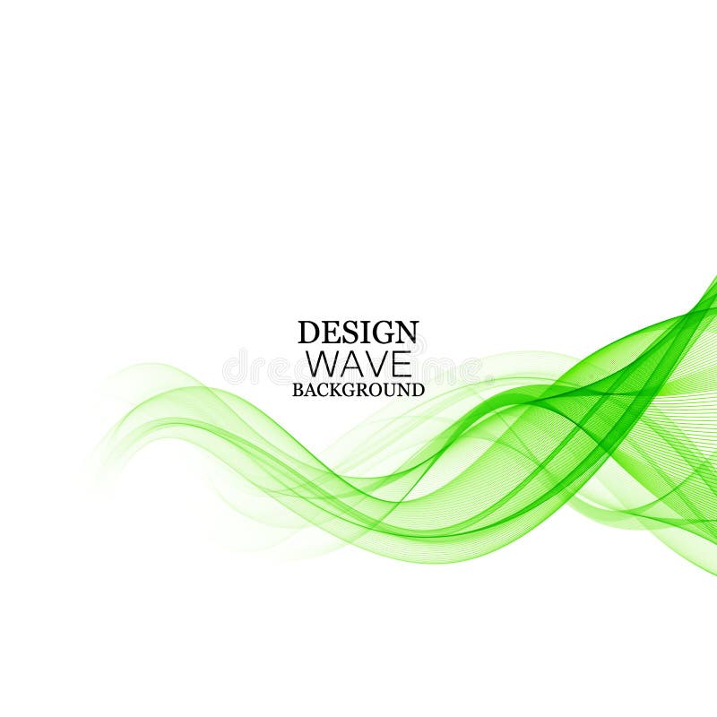 Abstract Green Wave Vector Modern Wave Background Stock Vector ...
