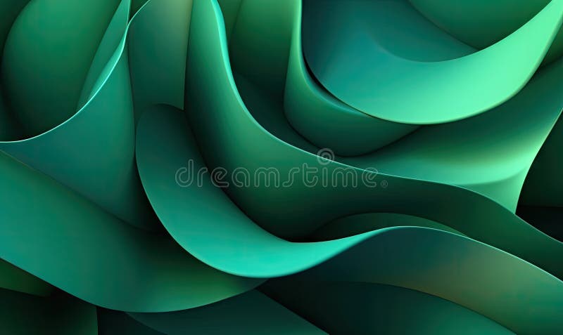 Abstract Green Wave Wallpaper. Creative Liquid Banner Stock ...
