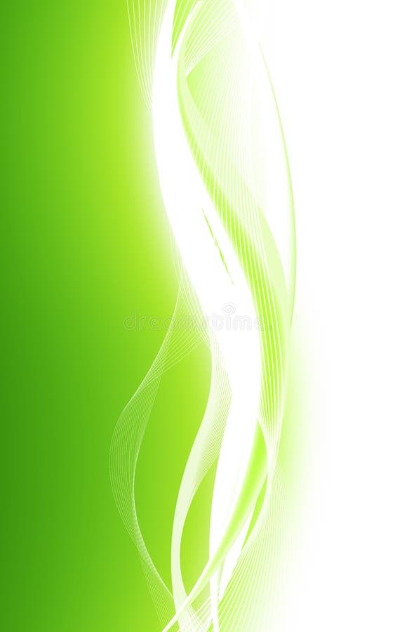 Abstract Green Waves - Data Stream Concept. Vector Illustration Stock ...