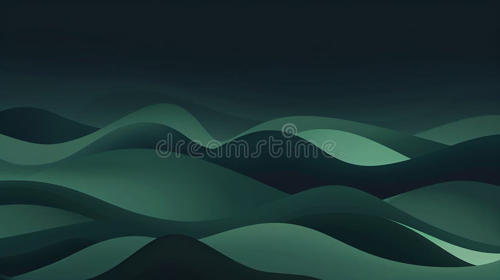 Abstract Green Waves Vector Design with Wavy Lines Stock Photo - Image ...