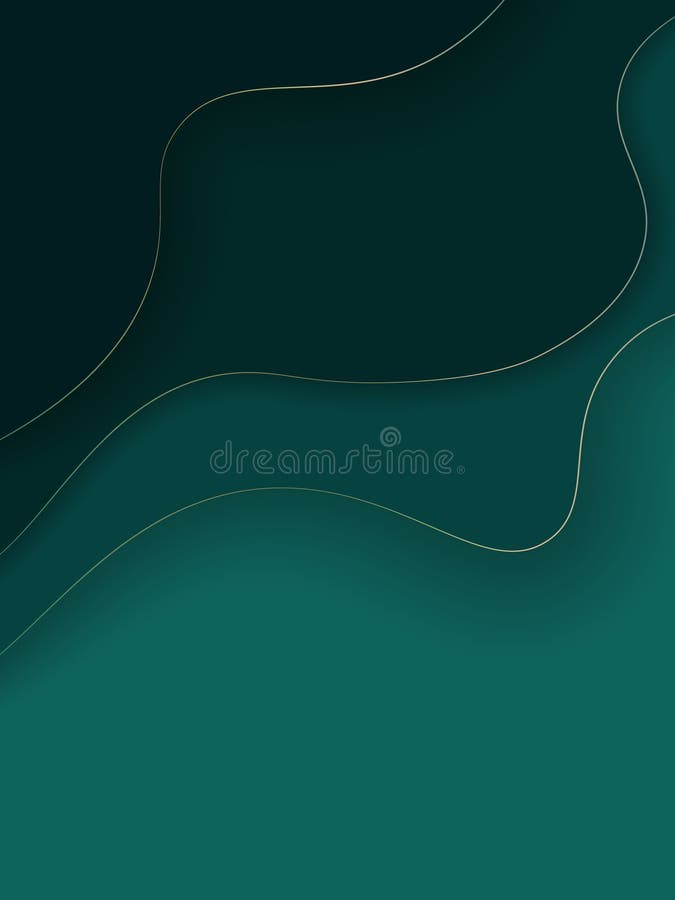 Abstract Green Wavy Background in Paper Cut-out Style. Stock Vector ...