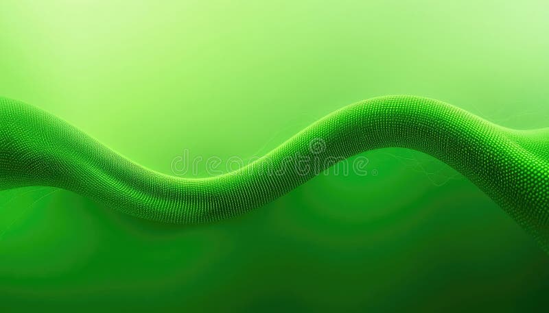 Abstract Green Wavy Line Pattern with Dots, Minimalist Design Concept ...