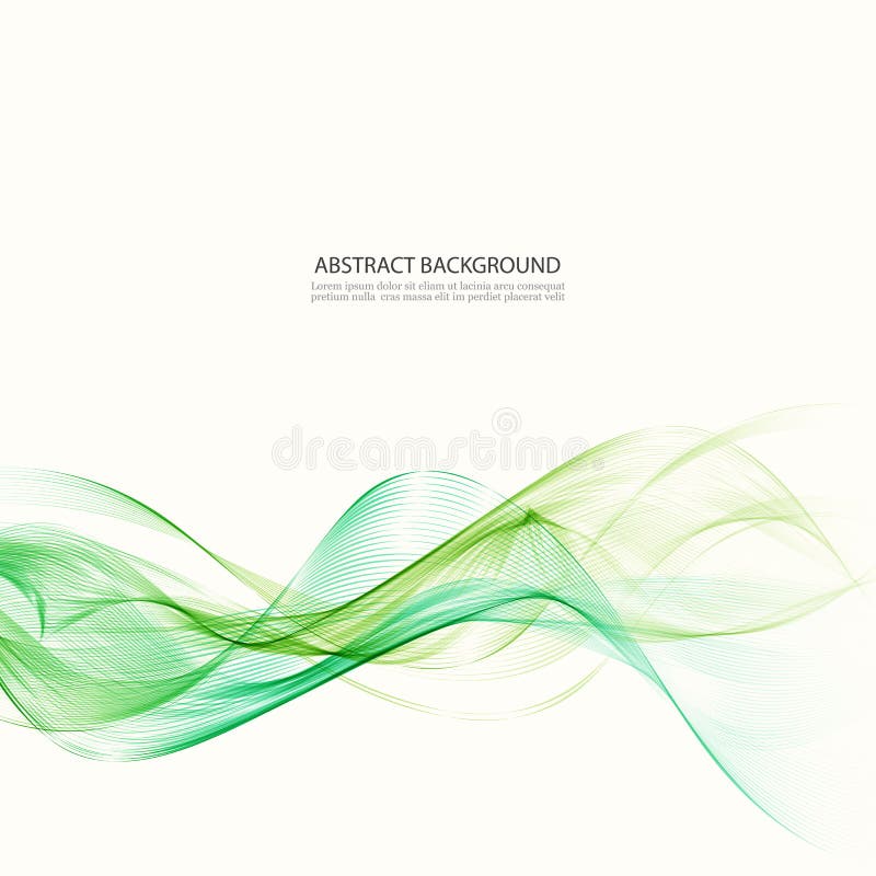 Abstract Green and Blue Wave Background Wave Flow Stock Illustration ...