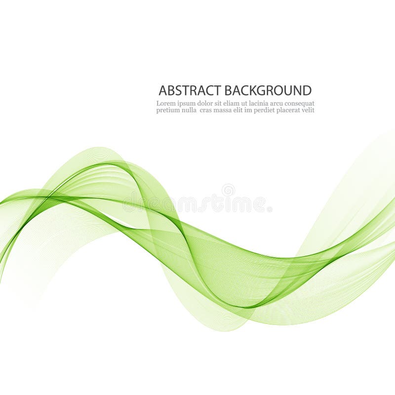 Abstract Green Wavy Lines. Colorful Vector Background Stock Vector ...