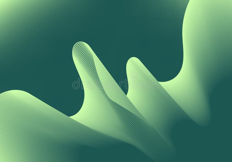 Abstract Green Wavy Lines Gradient Background Space For Your Text Stock ...