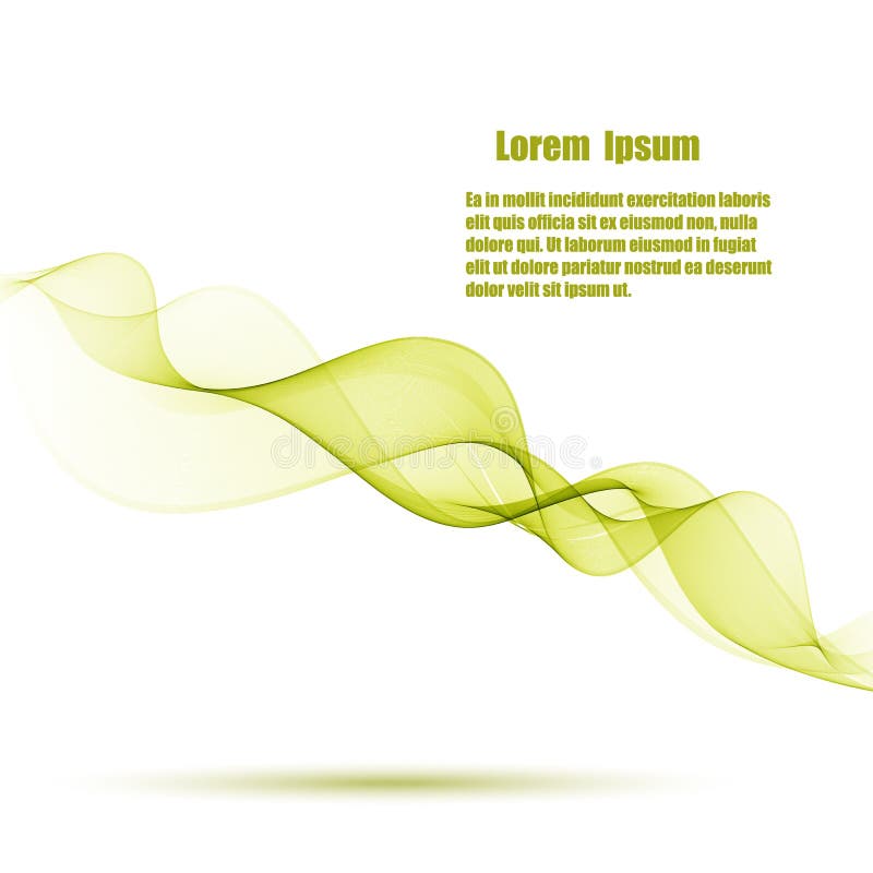 Abstract Green Wavy Lines. Colorful Vector Background Stock Vector ...