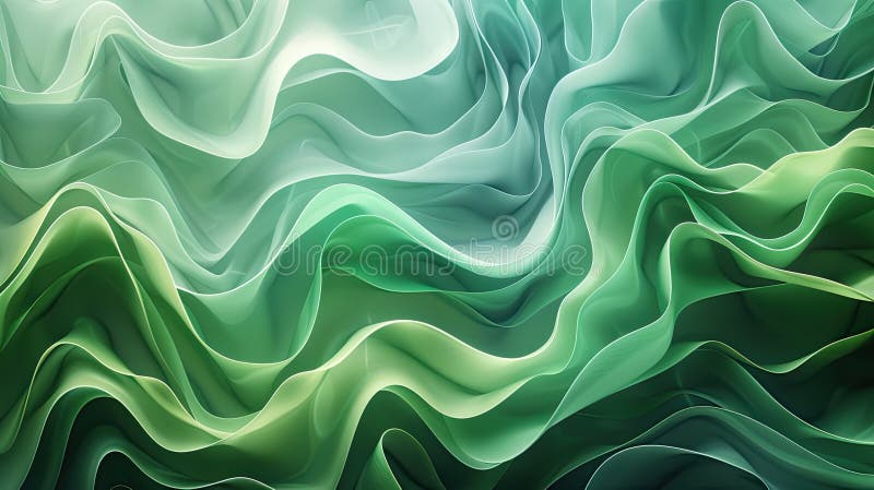 Abstract Green Wavy Pattern Stock Illustration - Illustration of ...