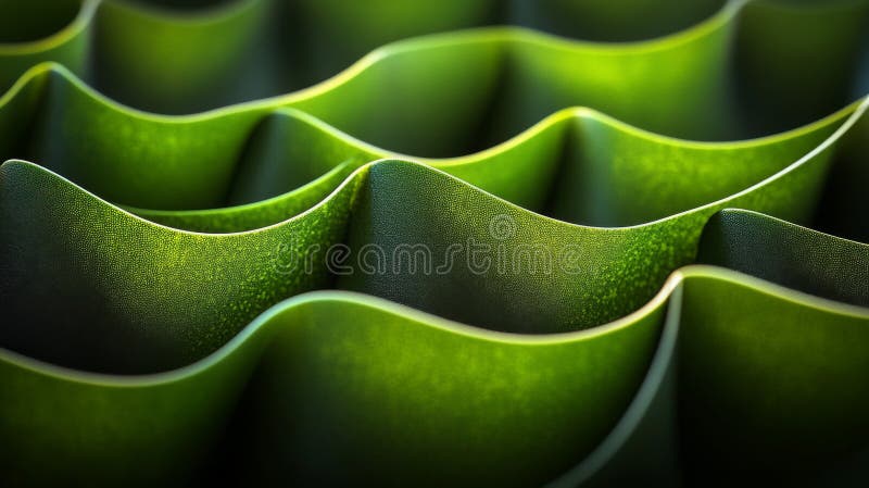 Abstract Green Wavy Texture Background Stock Illustration ...