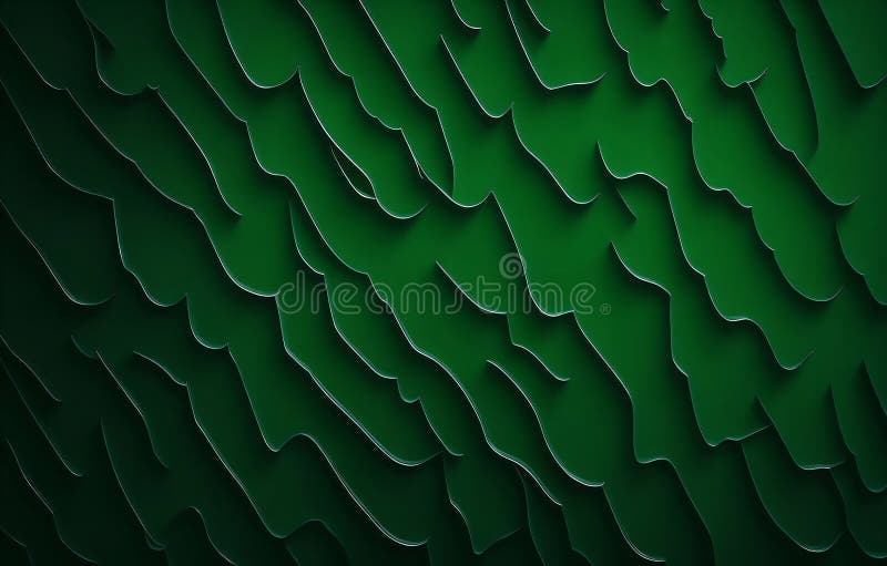 Abstract Green Wavy Texture: a Deep Emerald Design Stock Illustration ...