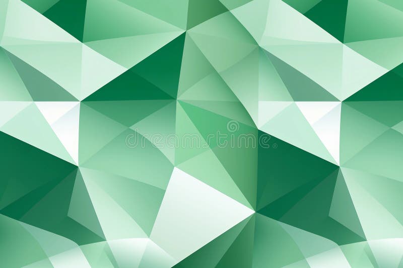 Abstract Green and White Geometric Shapes Background. AI Generated ...