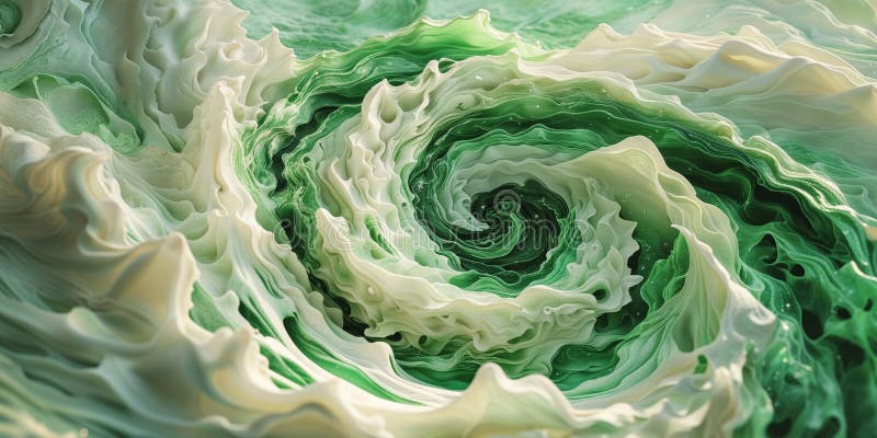 Abstract Green and White Swirling Texture Background Stock Image ...
