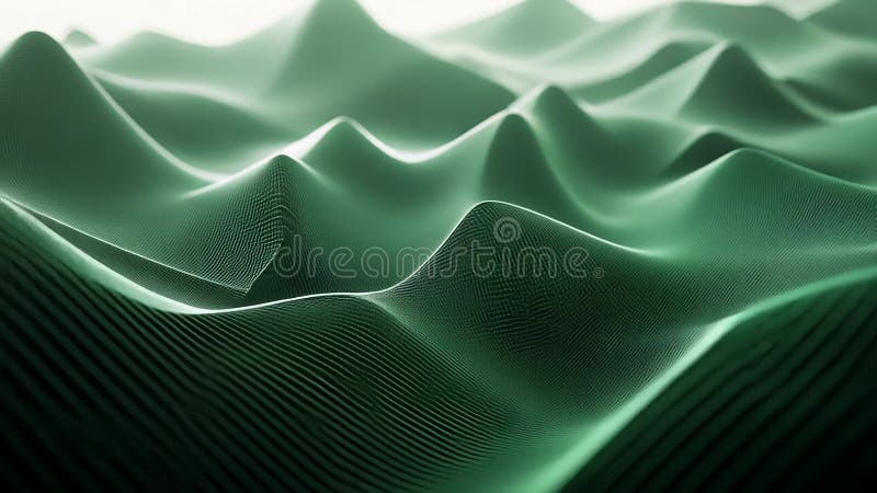 Abstract Green Wireframe Landscape with Smooth Animation Stock Video ...