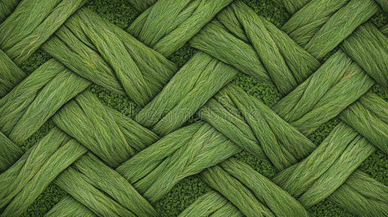 Abstract Green Woven Texture Background. Interwoven Green Stripes ...