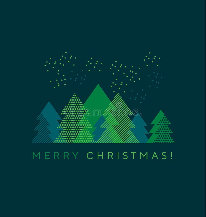 Abstract Green Xmas Tree Design Element Stock Vector - Illustration of ...