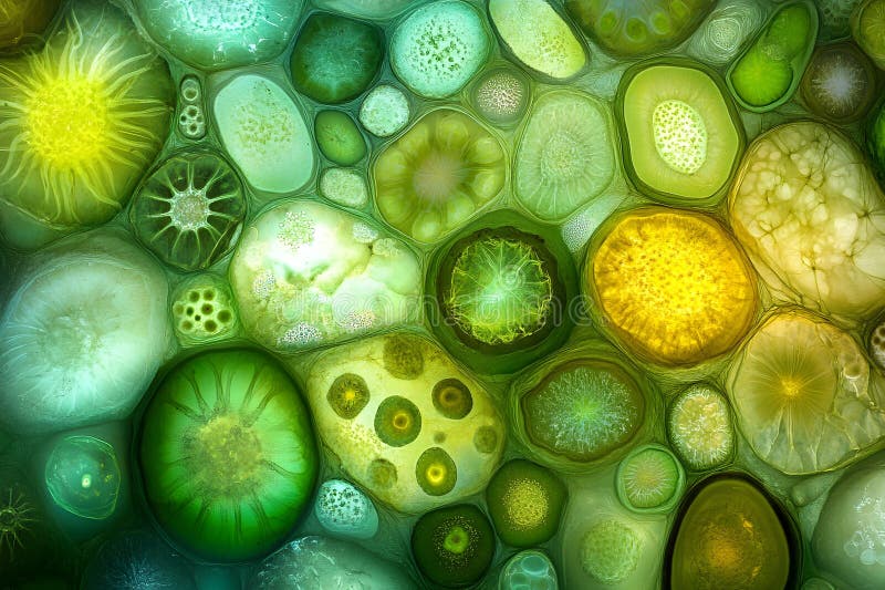 Abstract Green and Yellow Cell Structures Good Resolution Stock Photo ...