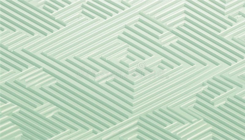 Abstract Green and Yellow Geometric Maze Pattern Design Stock ...